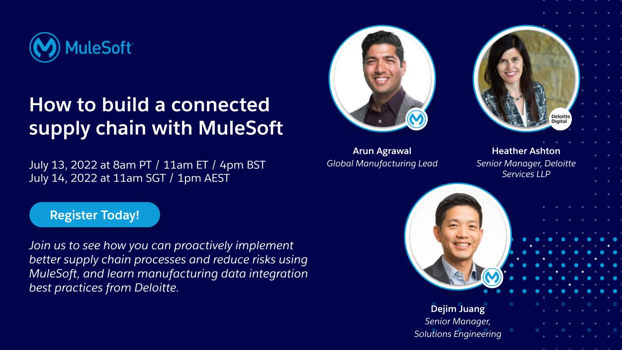 How to build a connected supply chain with MuleSoft